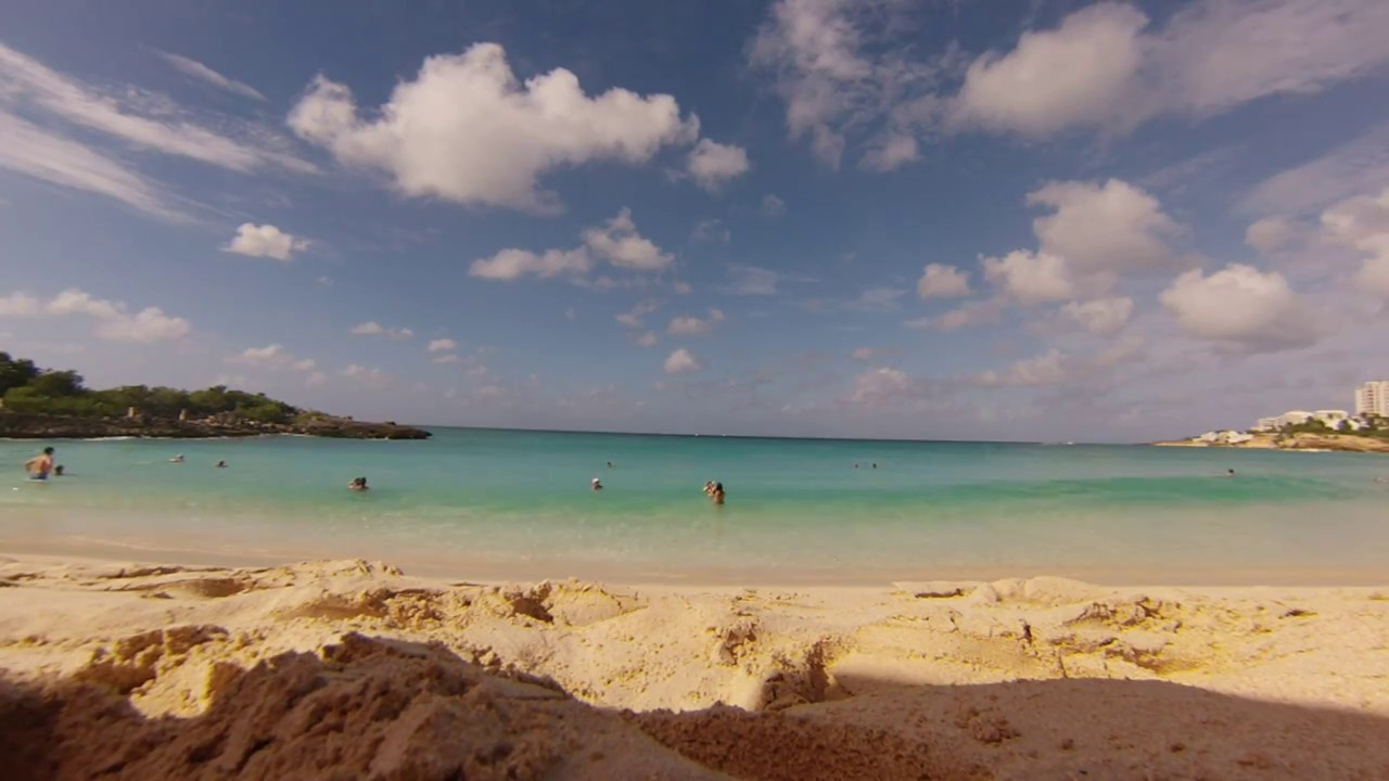 Mullet Bay beach - St. Maarten - YouTube