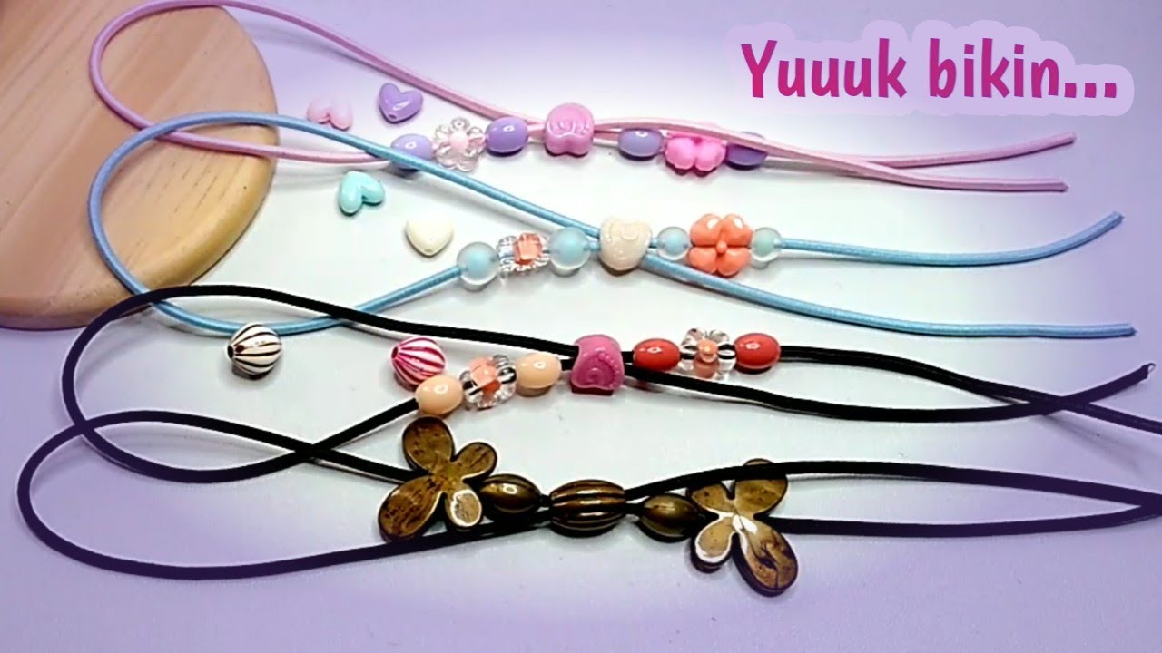 Bikin Macam Macam Gelang Karet Multifungsi Ikat Rambut ala Korea - YouTube