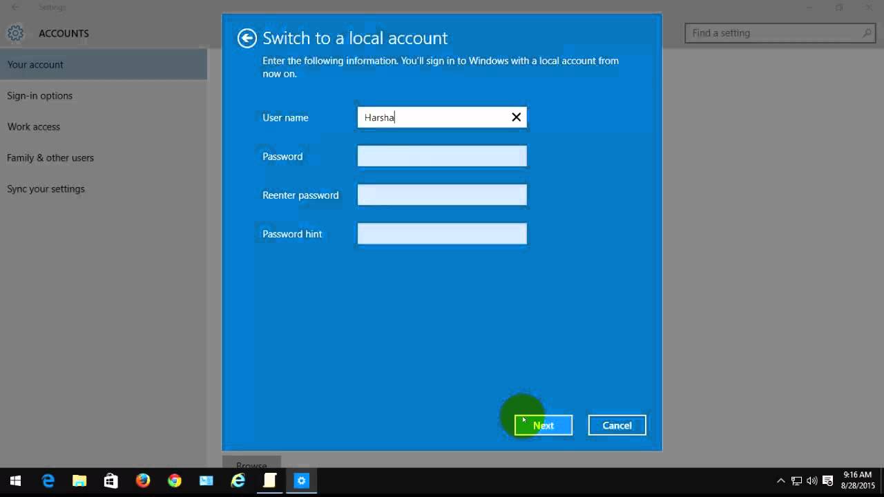 How To Switch To Microsoft Account From Local Account in Windows 10 ...