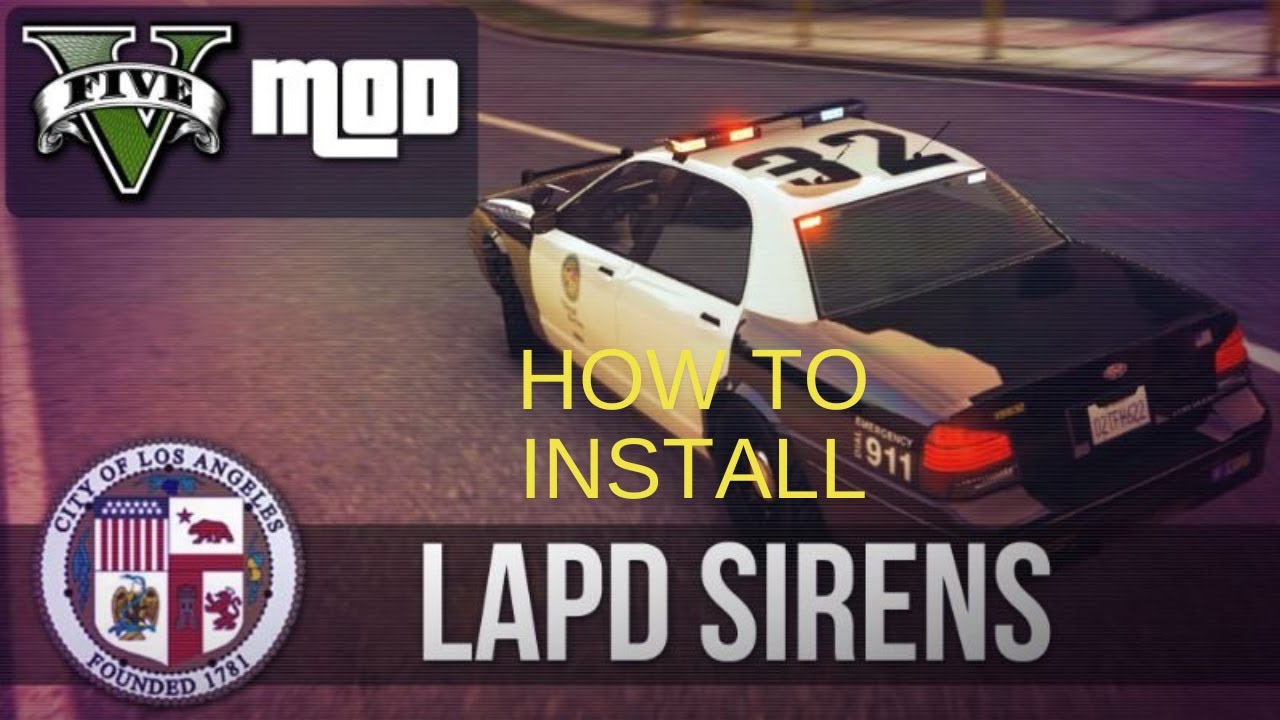 How To Install A Custom Siren For GTA 5 LSPDFR - YouTube