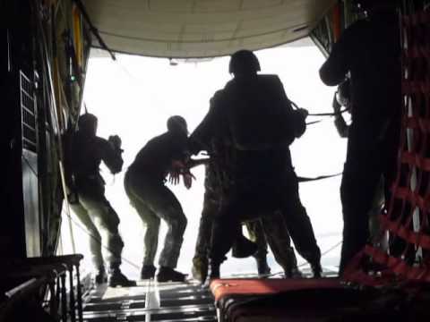 Static Line Square Parachute Exit From a C130.wmv - YouTube