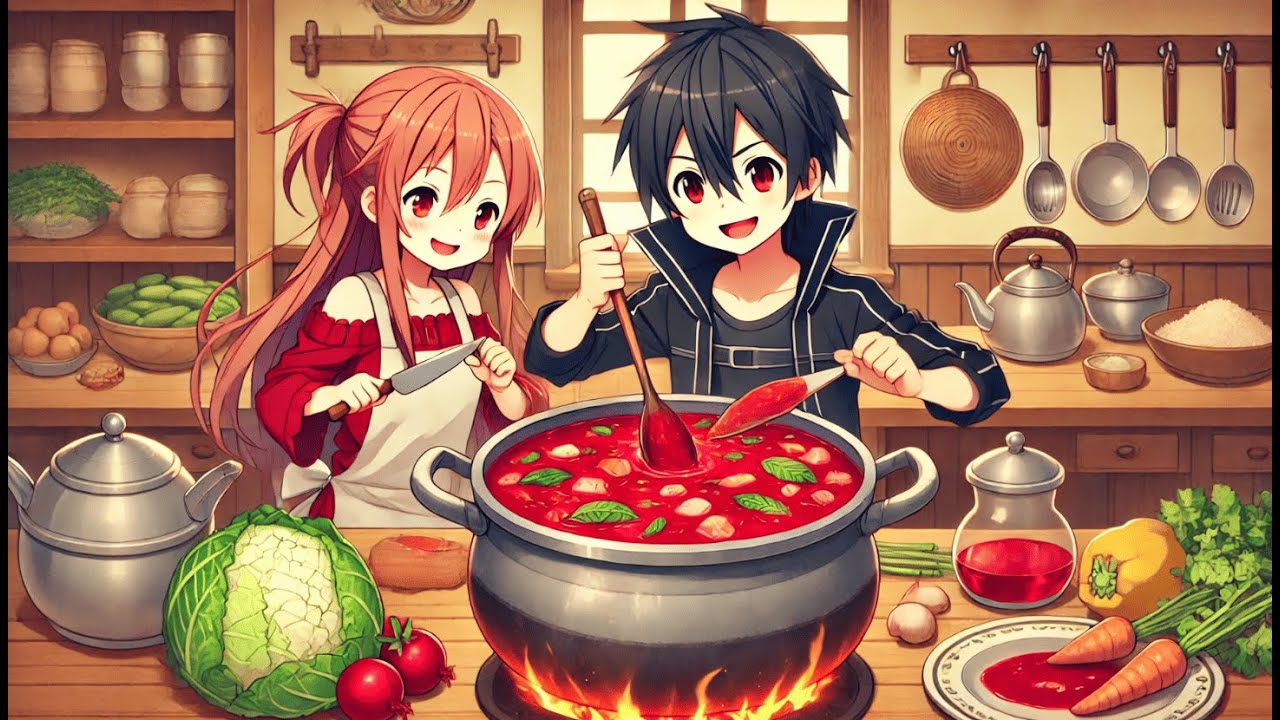 🍲 Kirito & Asuna Cook Borscht Together! | SAO Kitchen Chronicles ️ ...