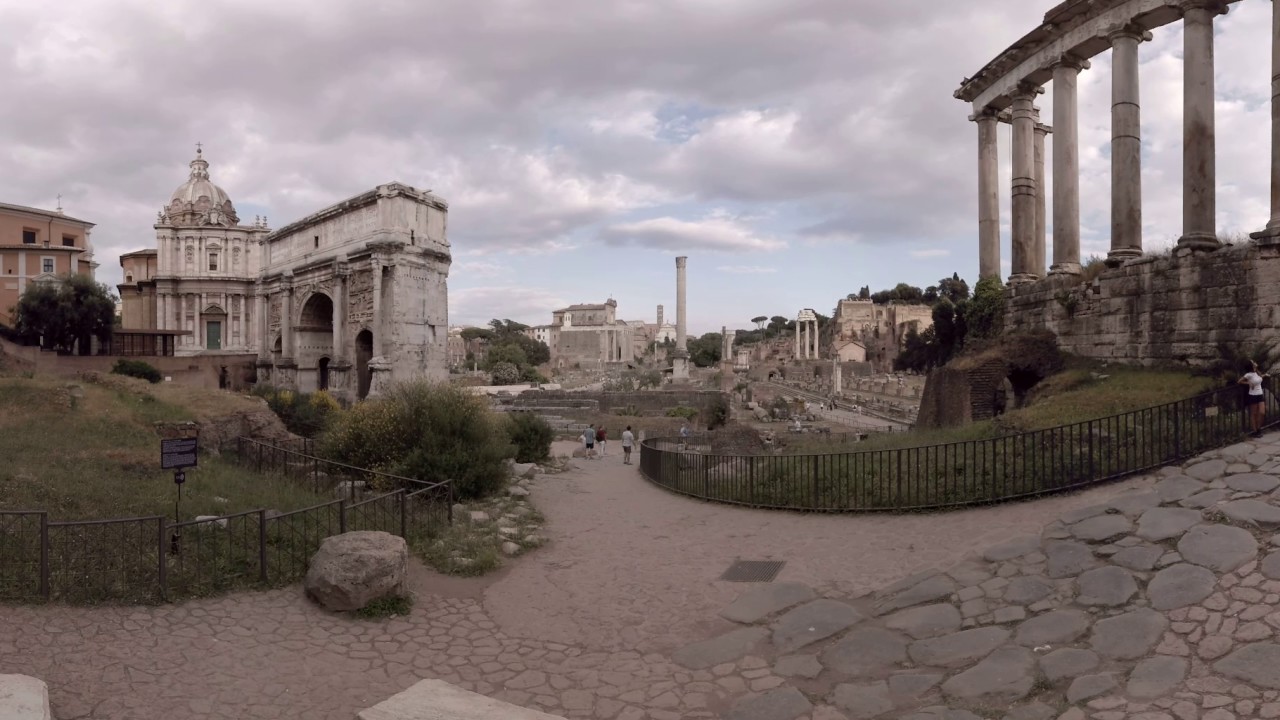 360 video: Milliarium Aureum, Roman Forum, Rome, Italy - YouTube