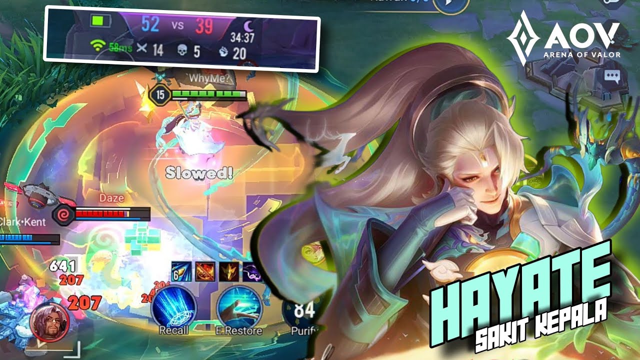 AoV:Hayate Gameplay | Main sampe setengah jam!!?? - Arena of Valor ...