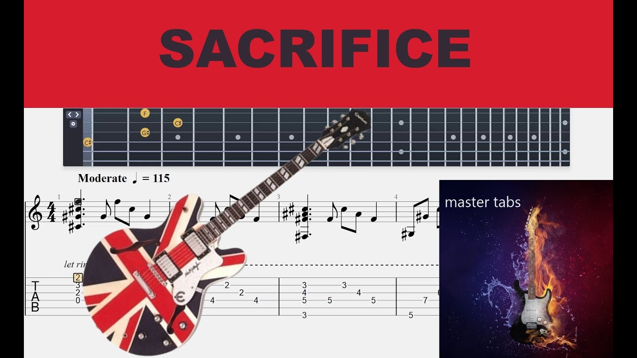 SACRIFICE |#eltonjohn#|Guitar Tab| #Mastertabs#BestFreeYoutubeMusic# # ...