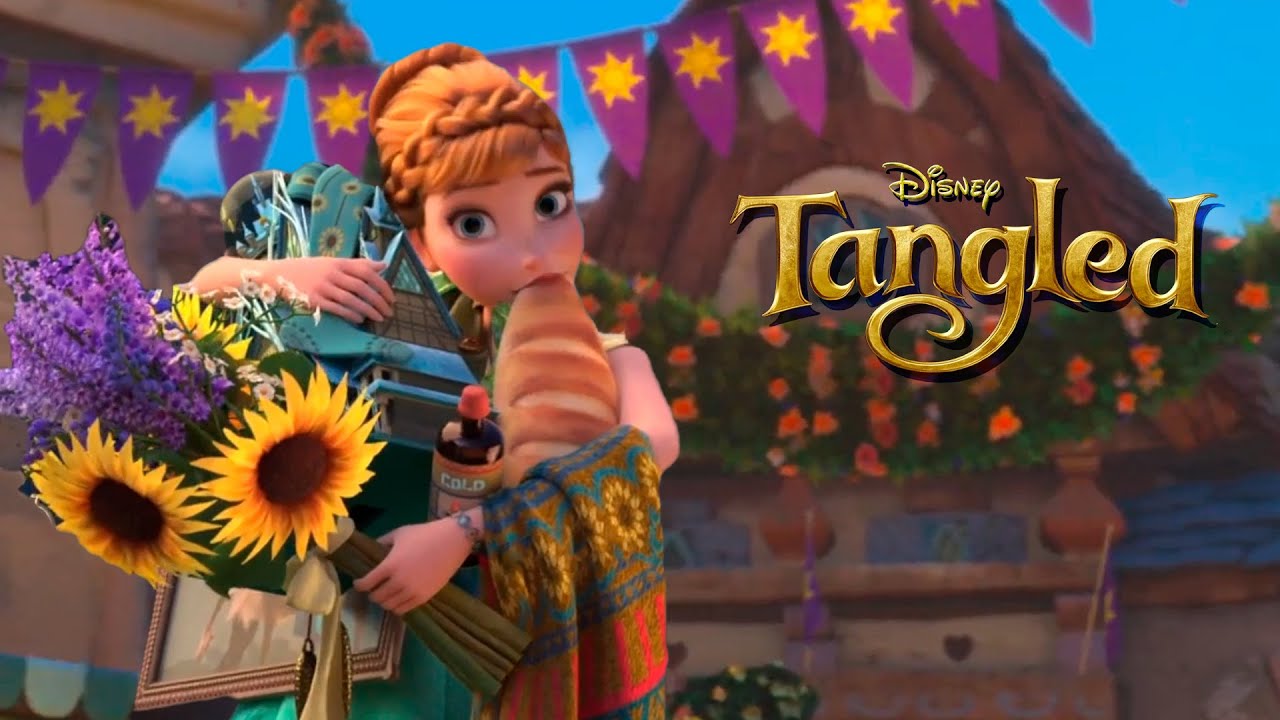 Princess Rapunzel with her cousins Anna and Elsa | Frozen 3 [ Tangled ...