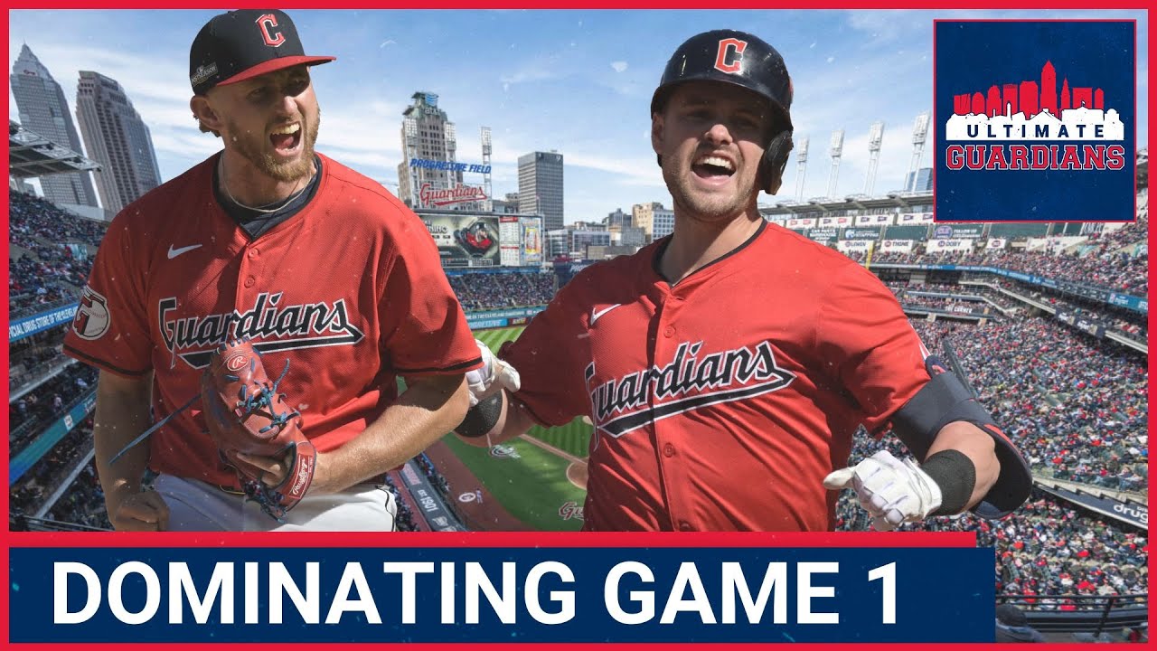 The Cleveland Guardians win playoff opener going away!! - YouTube