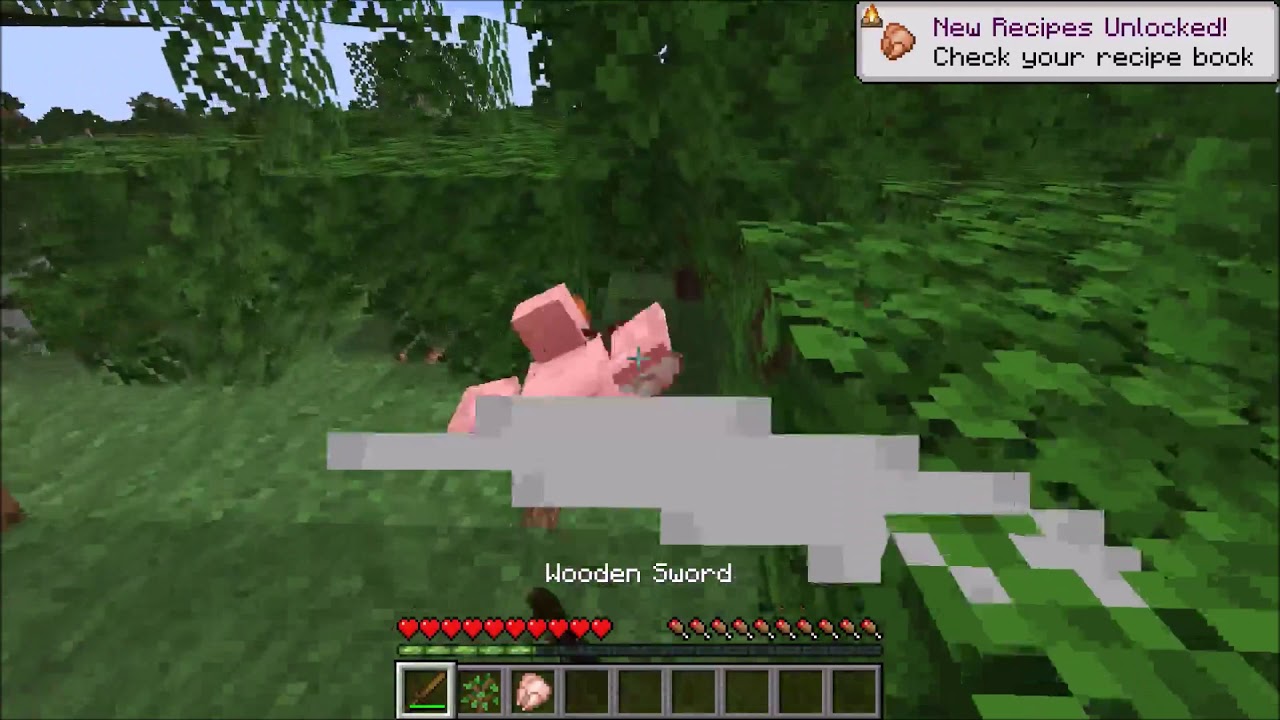 Making the wooden sword and killing the chickens - Minecraft #2 - YouTube