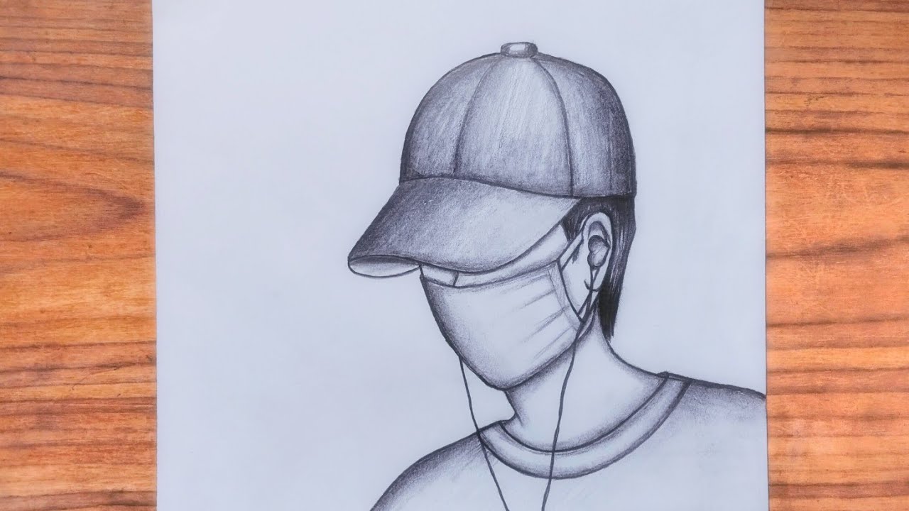 How to draw a boy || Boy with cap drawing easy step- by step - YouTube
