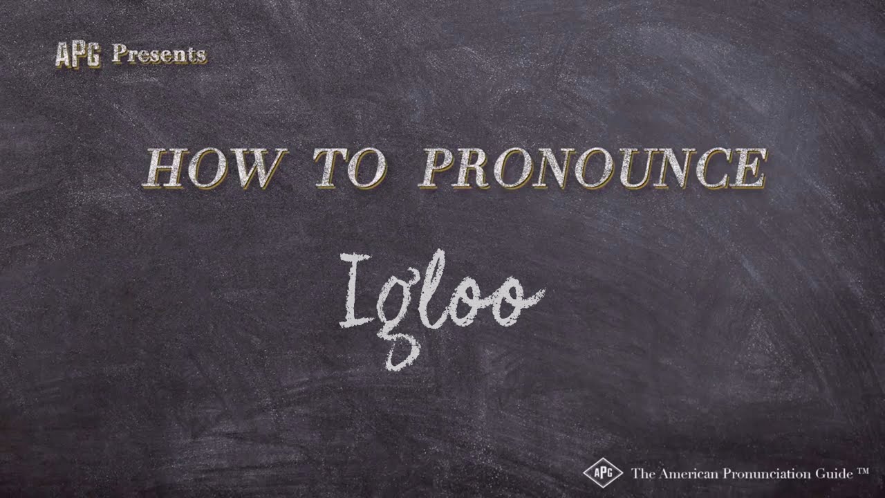 How to Pronounce Igloo (Real Life Examples!) - YouTube