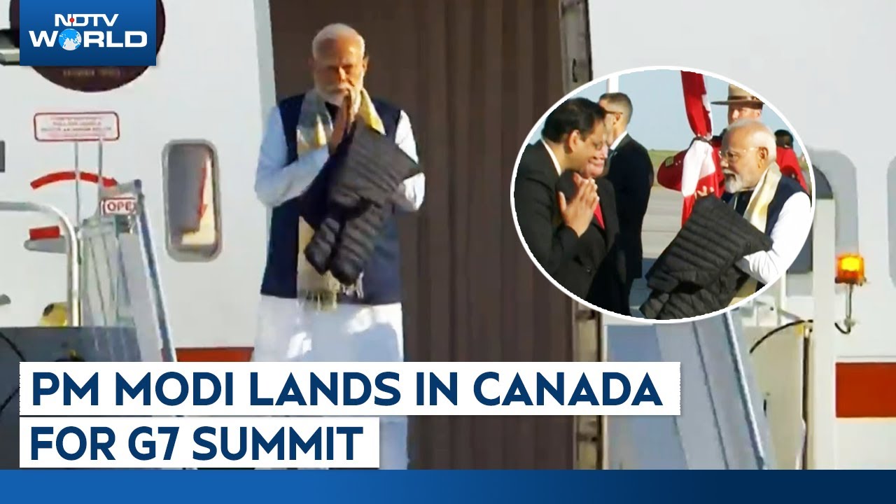 PM Modi At G7 | PM Modi Lands In Canada For G7 Summit - YouTube