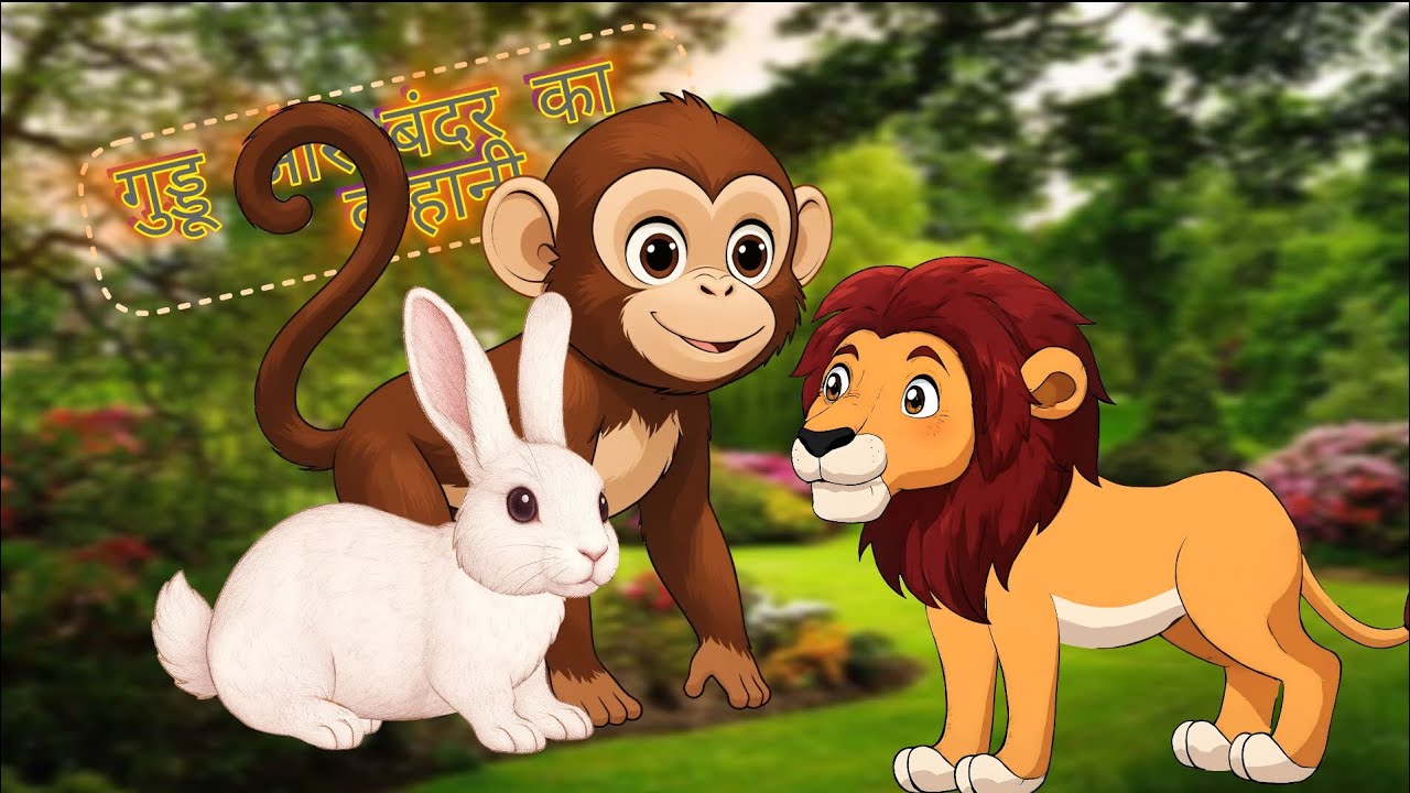 Guddu Nam Ka Ek Natkhat Bandar Tha // Pyare Bachcho // cartoon video ...