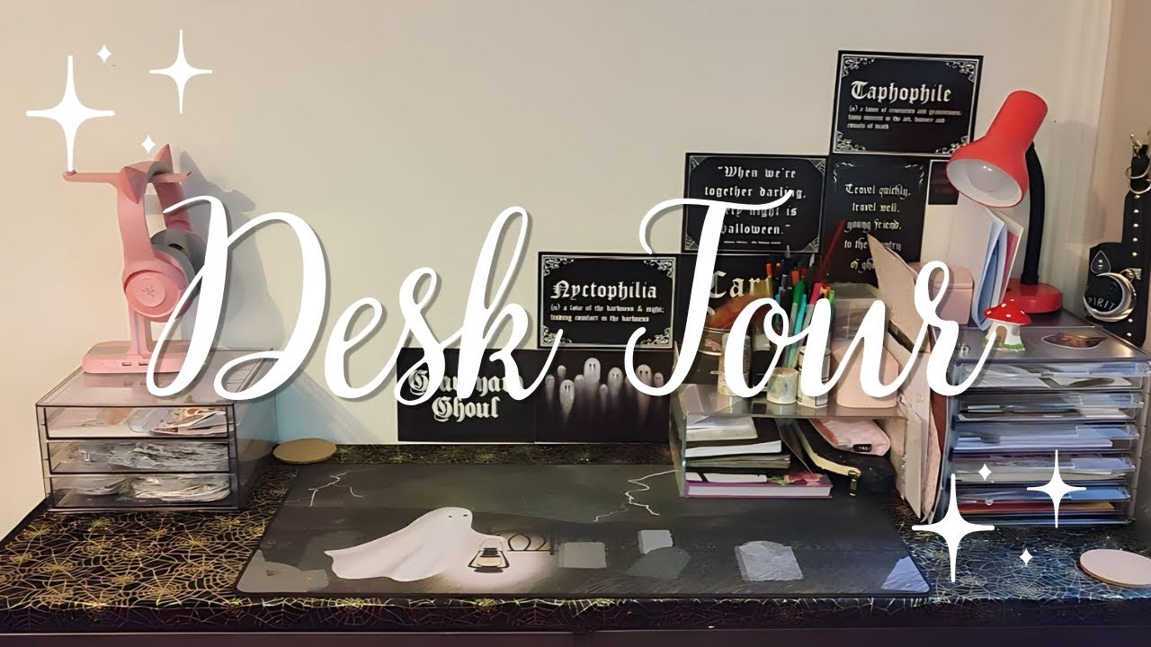 Let's Explore My Journaling Space | Desk Tour | SpookyBeanJournals - YouTube