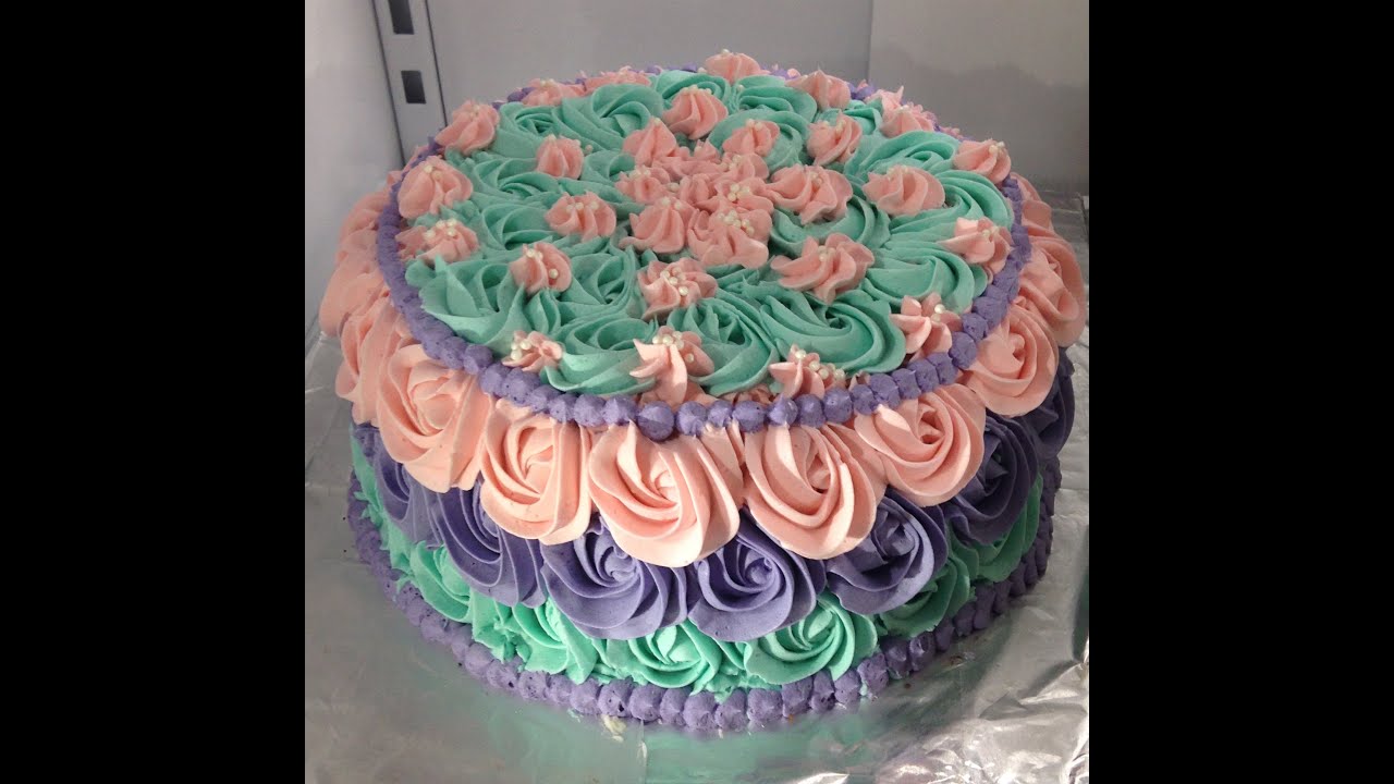 How 2: Rosettes Cake - YouTube