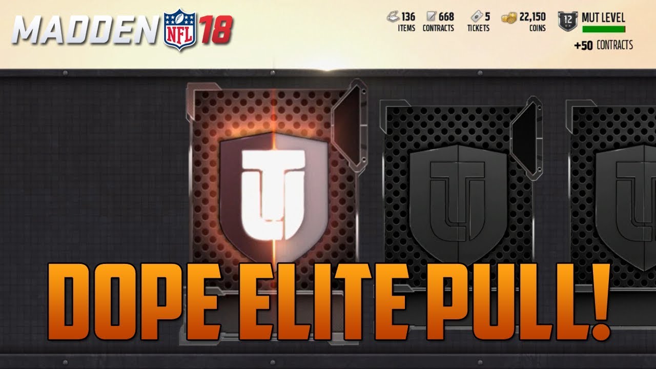 My First Sick Elite! MUT Draft Pack Opening! | Madden 18 Ultimate Team ...