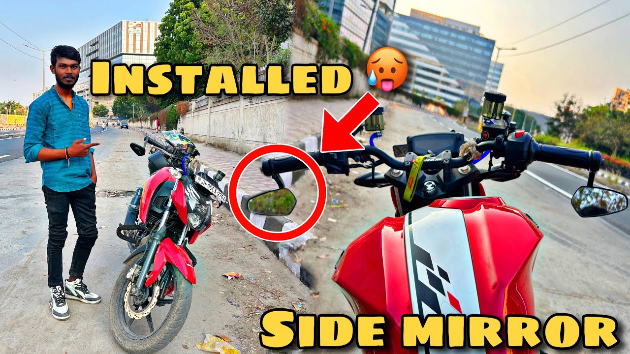 bar end side mirror || how to install a side view mirror 😍 - YouTube