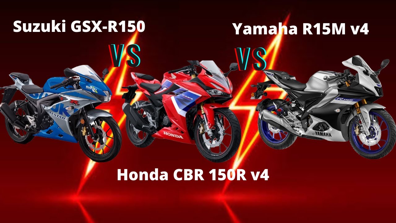 2021 TOP 3 150cc Sportsbike. GSX-R150 vs CBR-150R vs R15M v4. Specs and ...