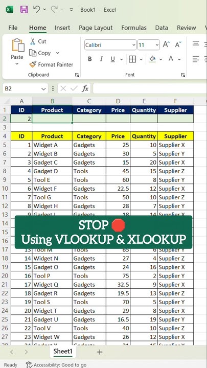 Stop using VLOOKUP and XLOOKUP! Switch to DGET for faster, cleaner data retrieval in Excel ...