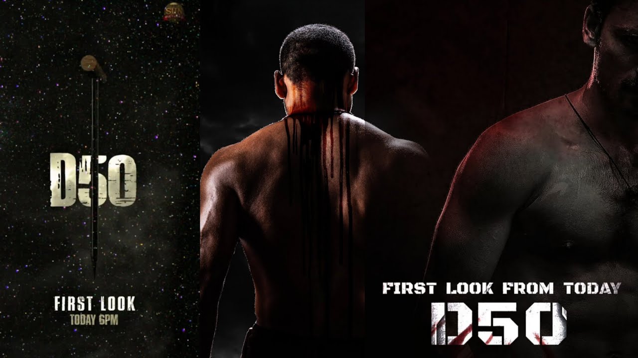 D50 first look and title poster | Dhanush | Sun pictures | KalaNidhi ...