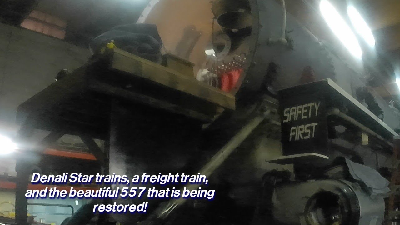 Denali Star trains, a freight train, and the beautiful 557 that is ...
