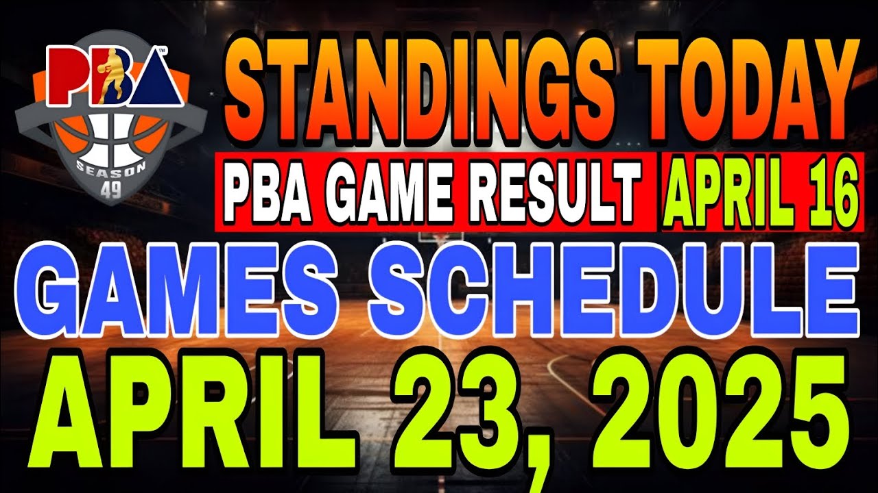 🔴 PBA STANDINGS TODAY APRIL 16, 2025 | GAME SCHEDULE APRIL 23 | GAME ...