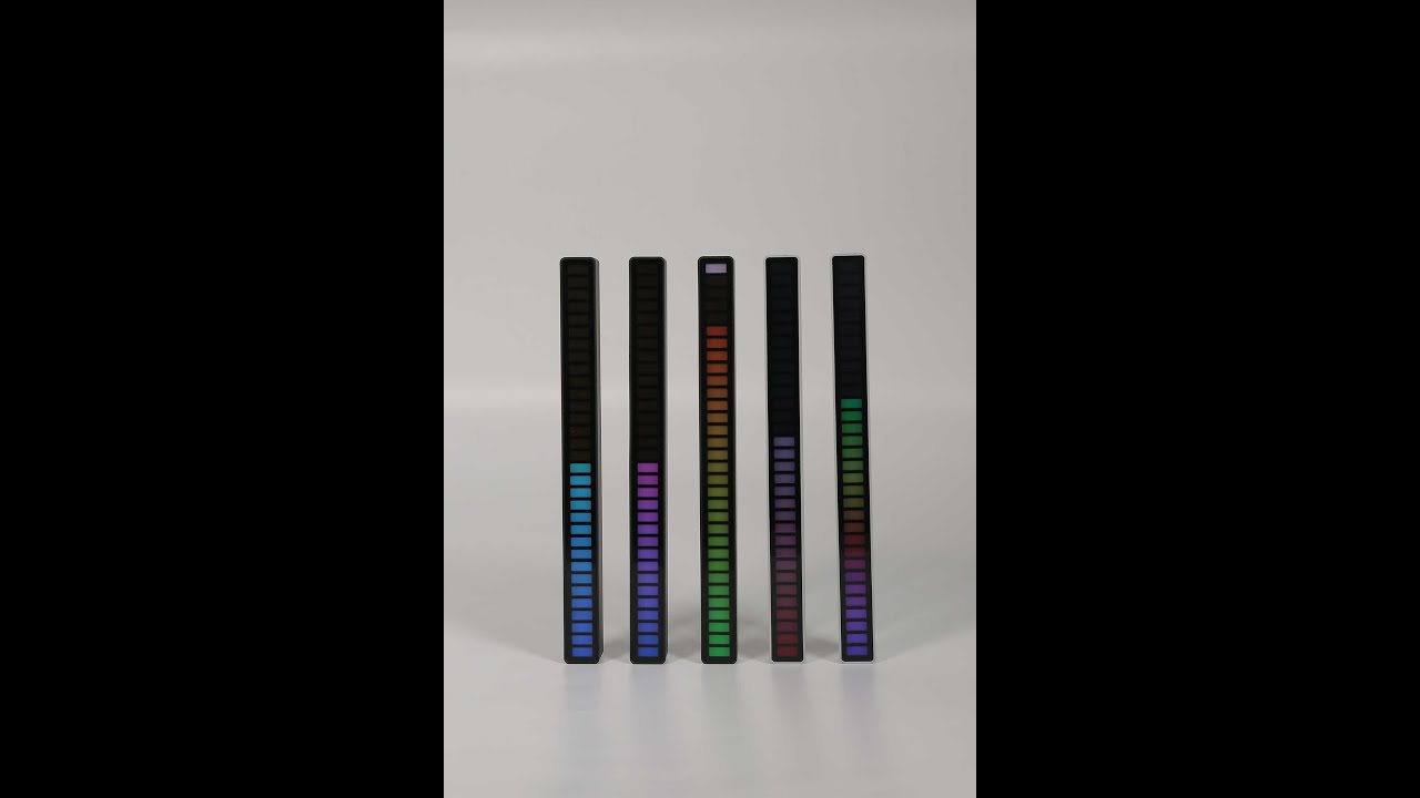 RGB Sound Reactive LED Light Bar, Creative Colorful Sound Activated ...