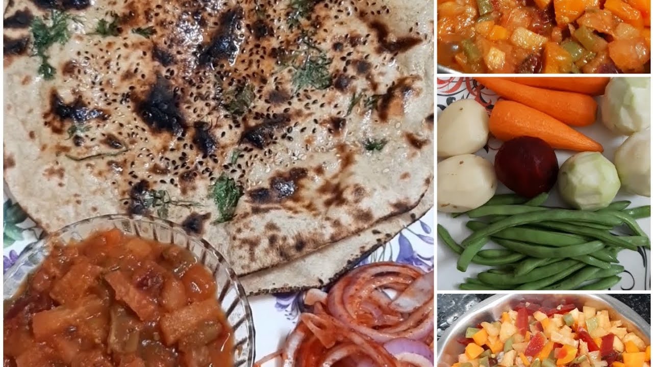 👌😋Tandoori Roti mix 🥕🥔vegetable #sabji Lacha #page #recipe try easy # ...