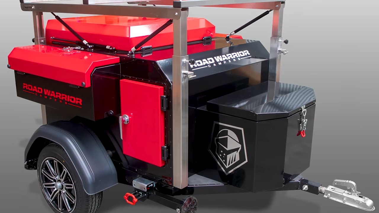 TINY CAMPER TRAILER IS AN ULTRALIGHT EXO BACKPACK FOR CAR OR BIKE - YouTube