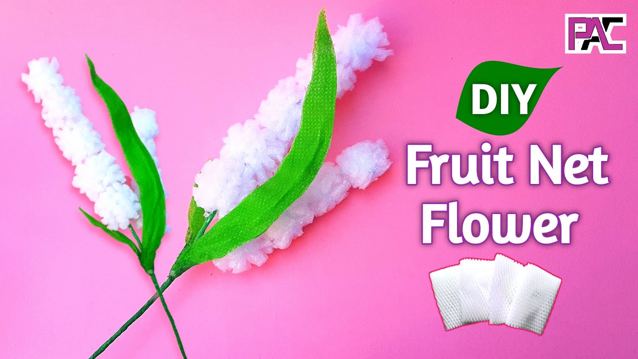 How to Make Flowers from Fruit Foam Net | Pom Pom Flower - YouTube