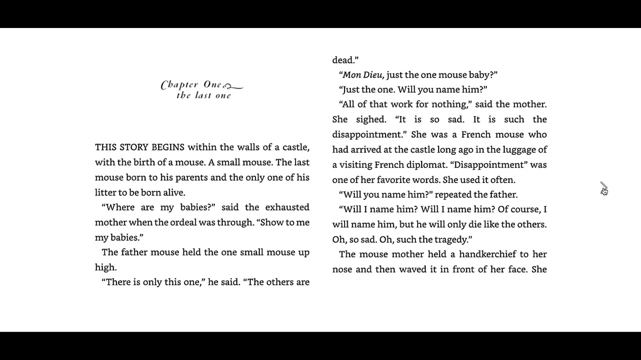 Chapter 1- The Tale of Despereaux - YouTube