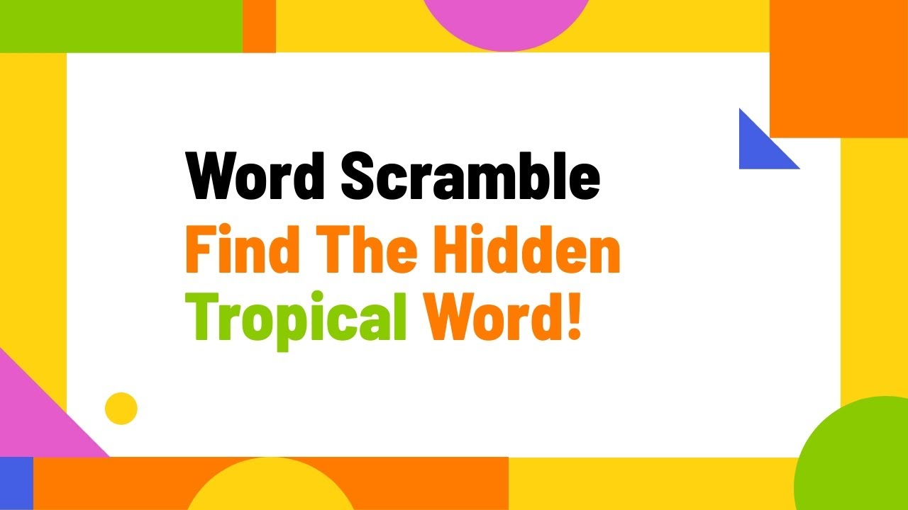 Find Hidden Word in 2 Minutes CHALLENGE | Daily Word Scramble | Word ...