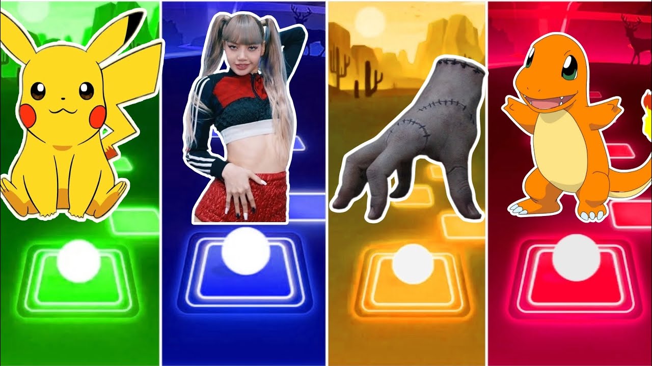 Pikachu vs Lisa Money vs Wednesday Addams vs Pikachu Freind - Tiles Hop ...