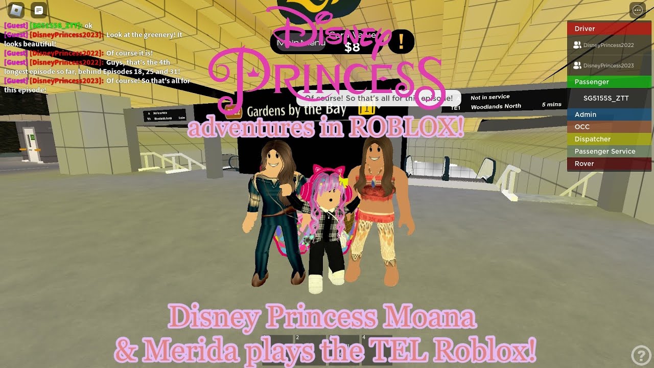 Disney Princess Moana & Merida plays the TEL Roblox! - YouTube