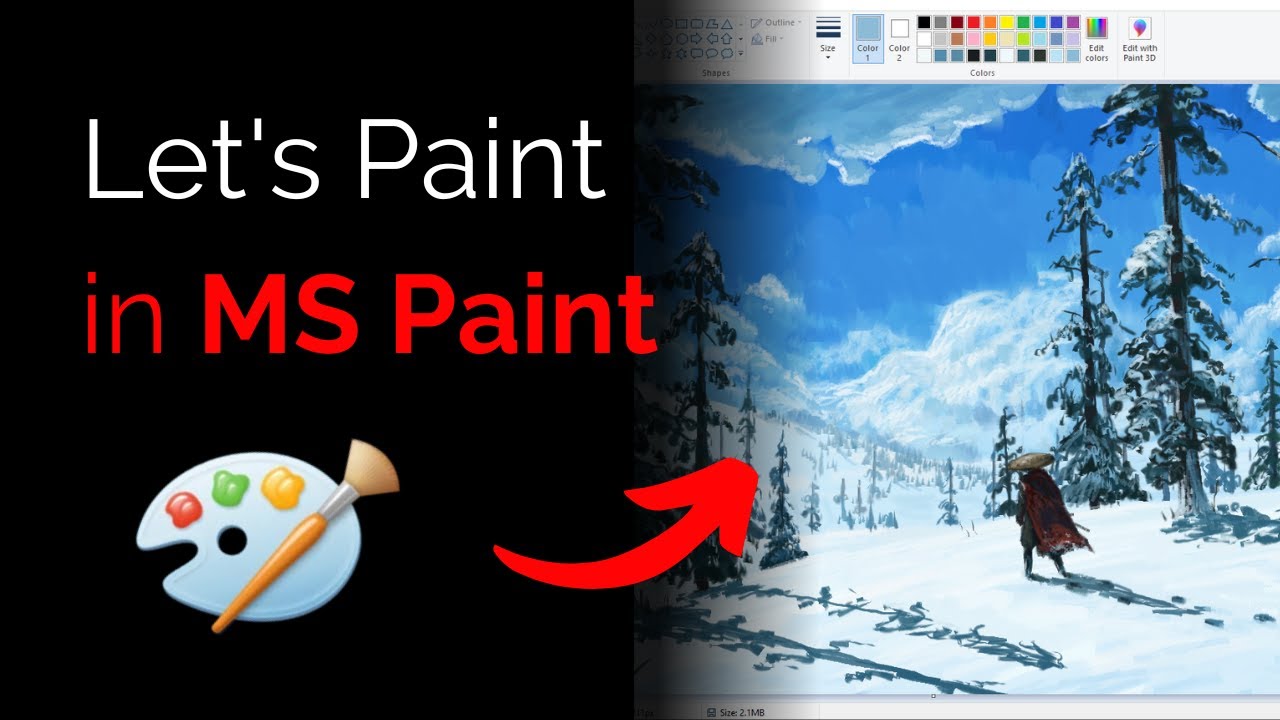 Painting in MS Paint - LIVE - YouTube