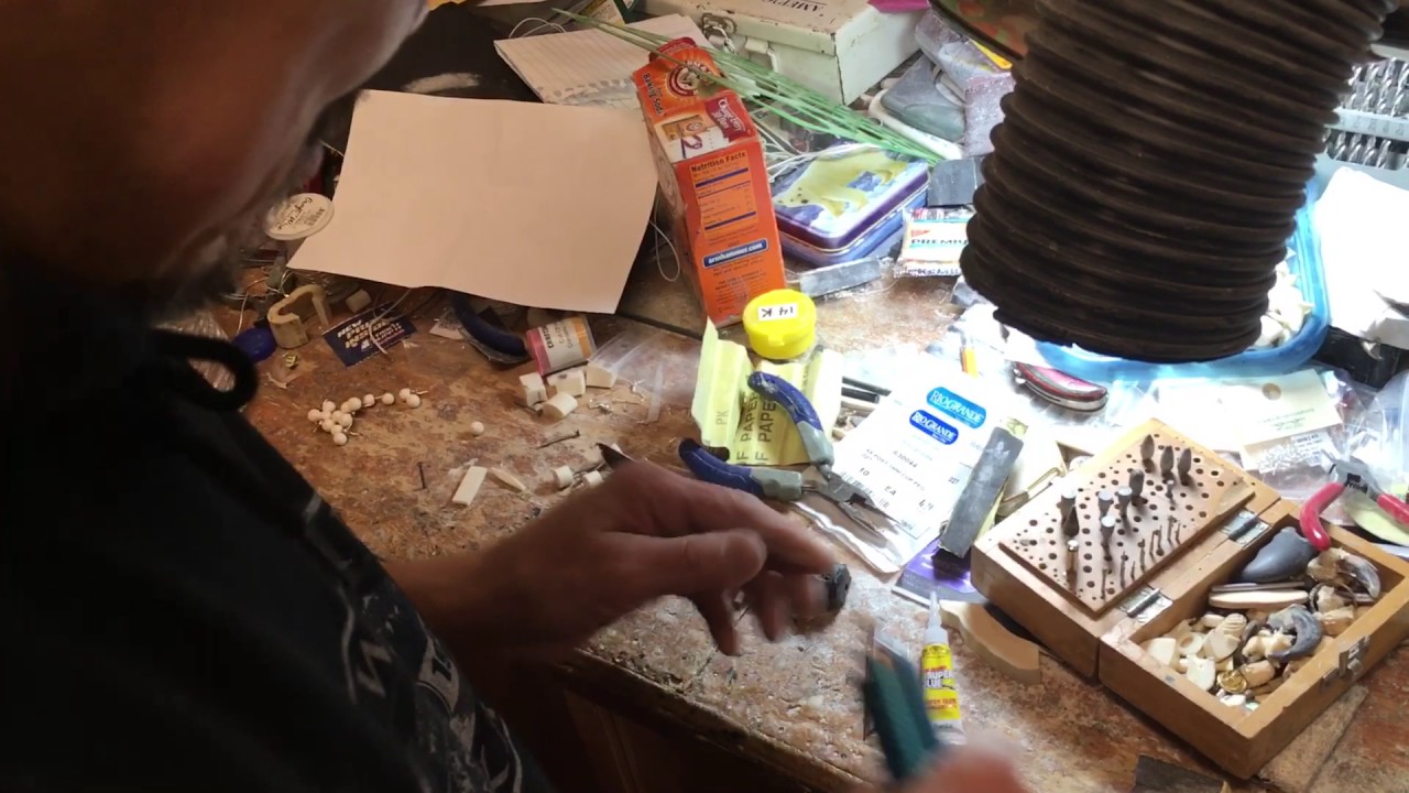 Making Ivory Bead Earings - YouTube