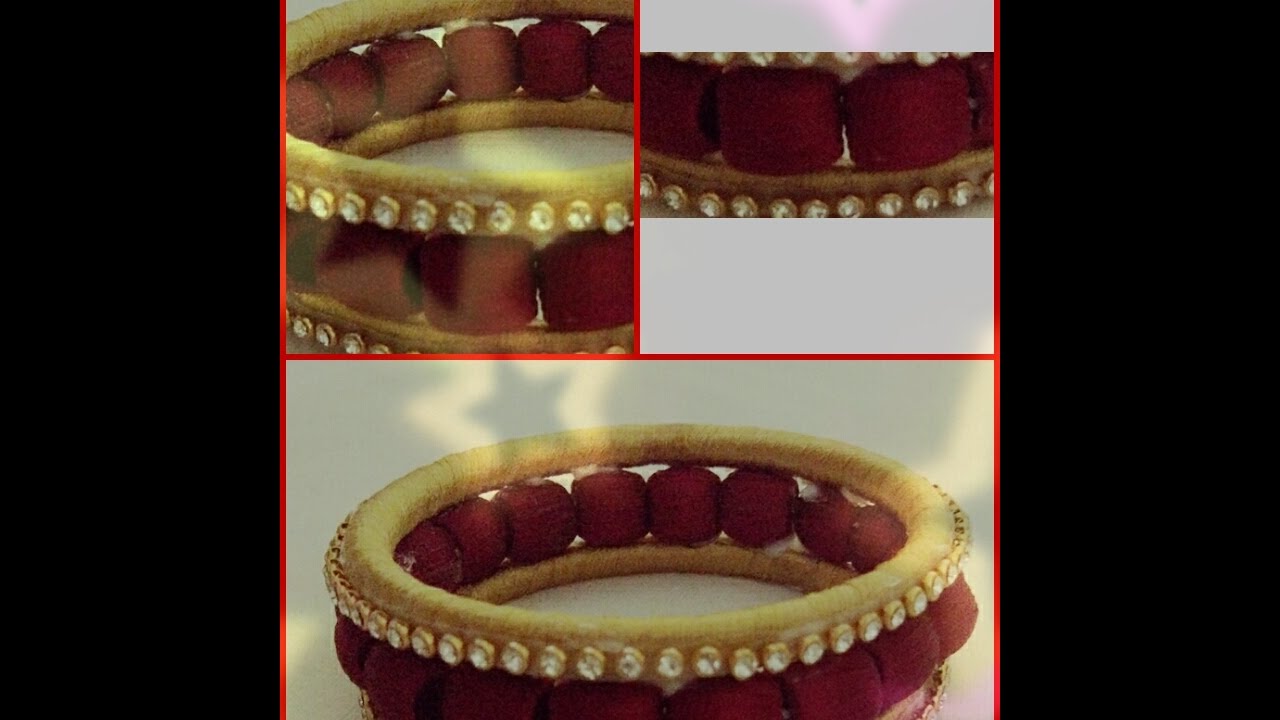 silk thread beads bangles - YouTube