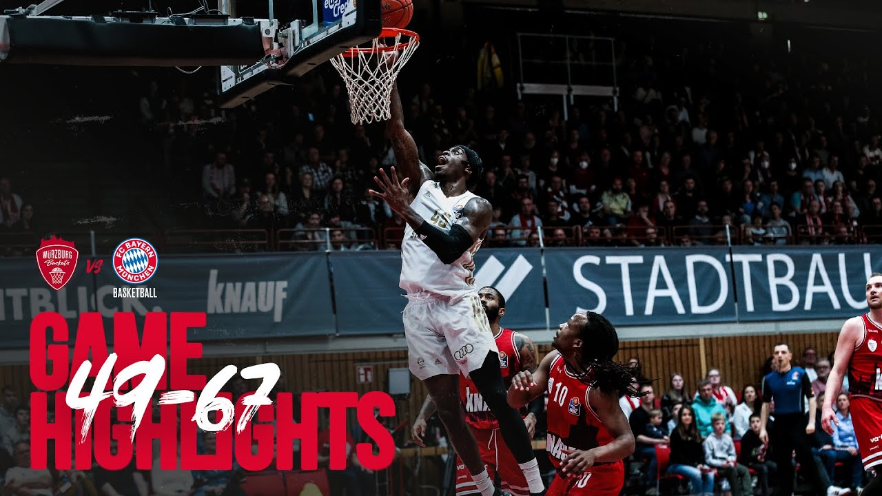 FC Bayern München Highlights | Würzburg Baskets - FCBB 49:67 | BBL 22/ ...