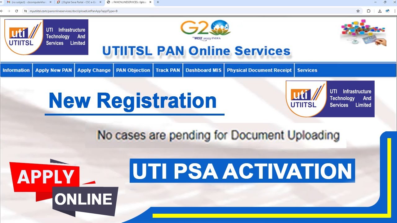 UTI Id kaise banaye 2024 - UTI Pan card document upload option not ...