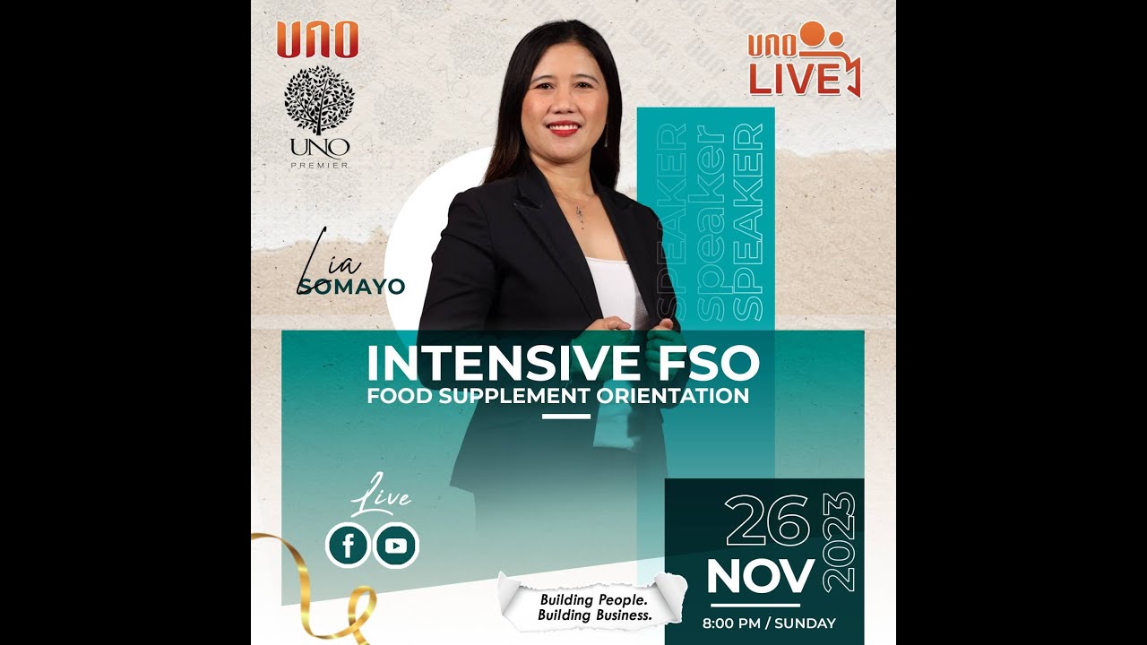 Intensive FSO (Food Supplement Orientation) Total Wellness Solution ...