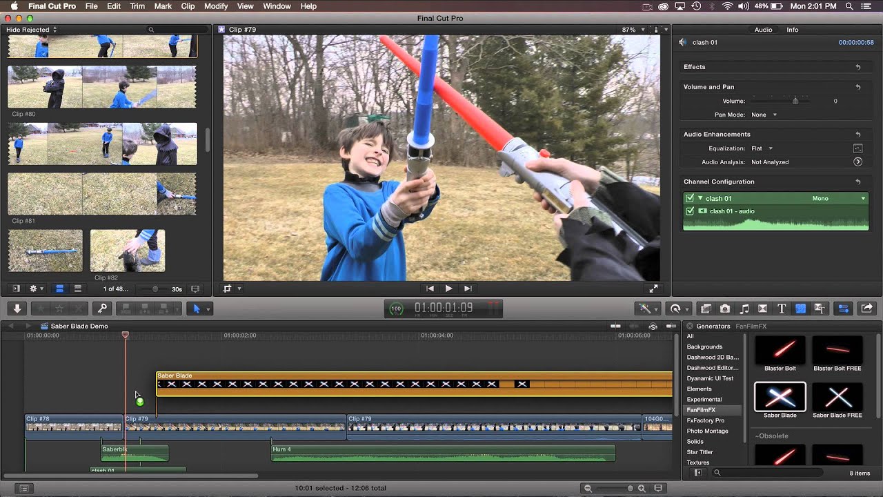 Saber Blade for FCP X, Premiere Pro & AE Tutorial - YouTube