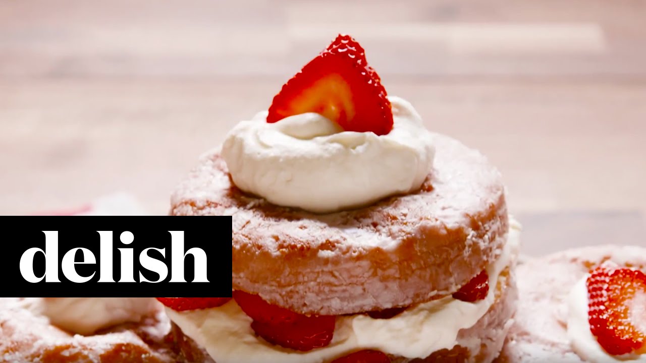 How To Make A Shortcake Donut | Delish - YouTube