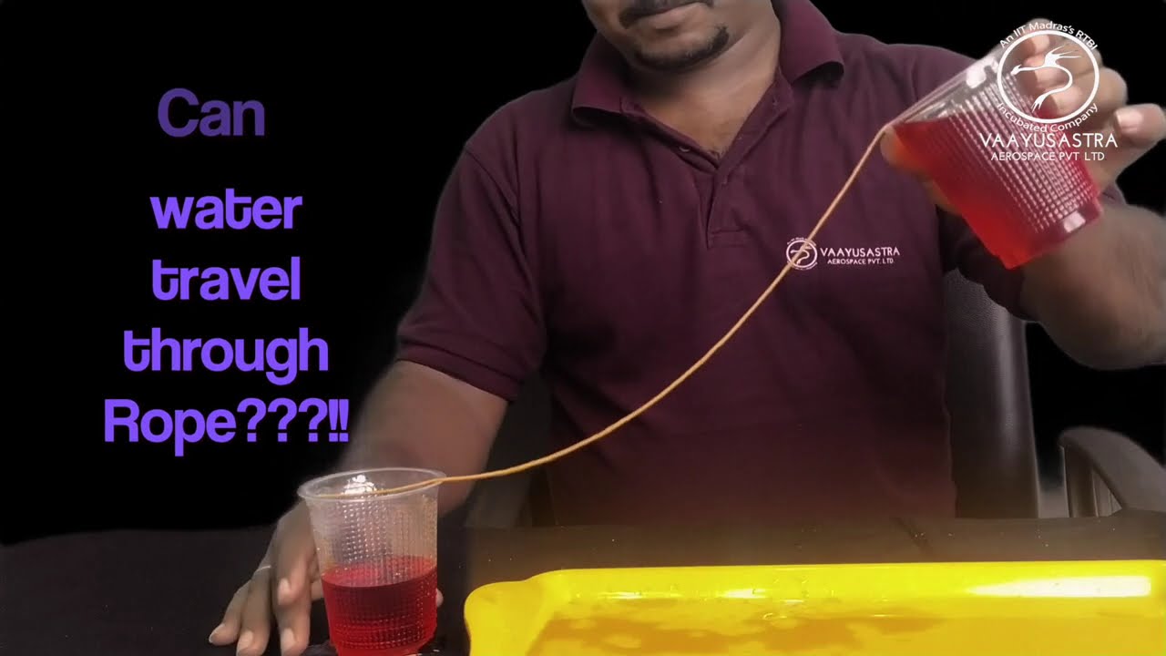 Can Water travel through rope? | Water Experiments for children ...
