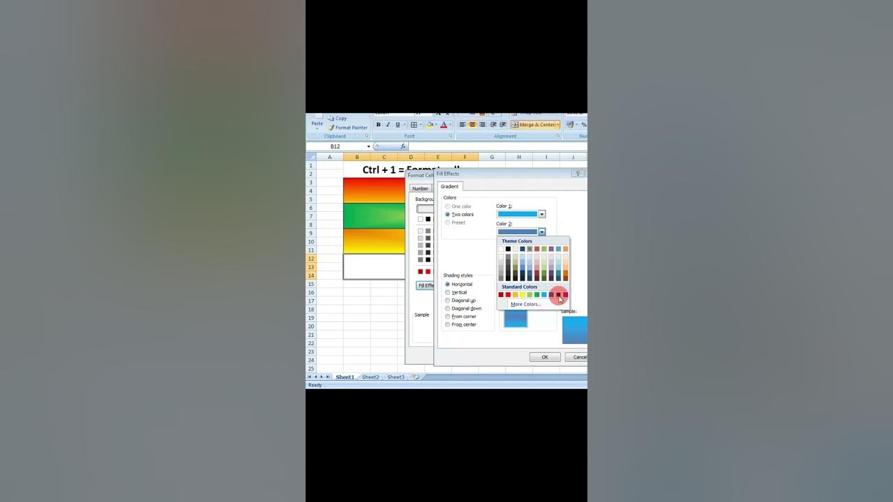 Fill Multi Color In Cell Excelviral Msofficeexcel Exceltricks Shorts Trending