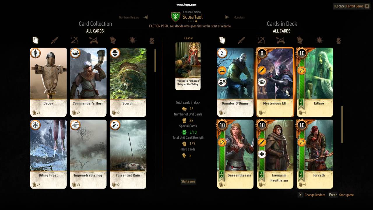 Witcher 3 Best Gwent Deck ft. Scoia'tael - YouTube