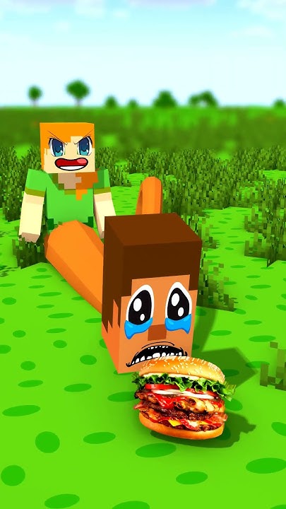 FAT Hungry Alex Steve the Worm???!!! - Alex and Steve Adventures #minecraft #shorts - YouTube