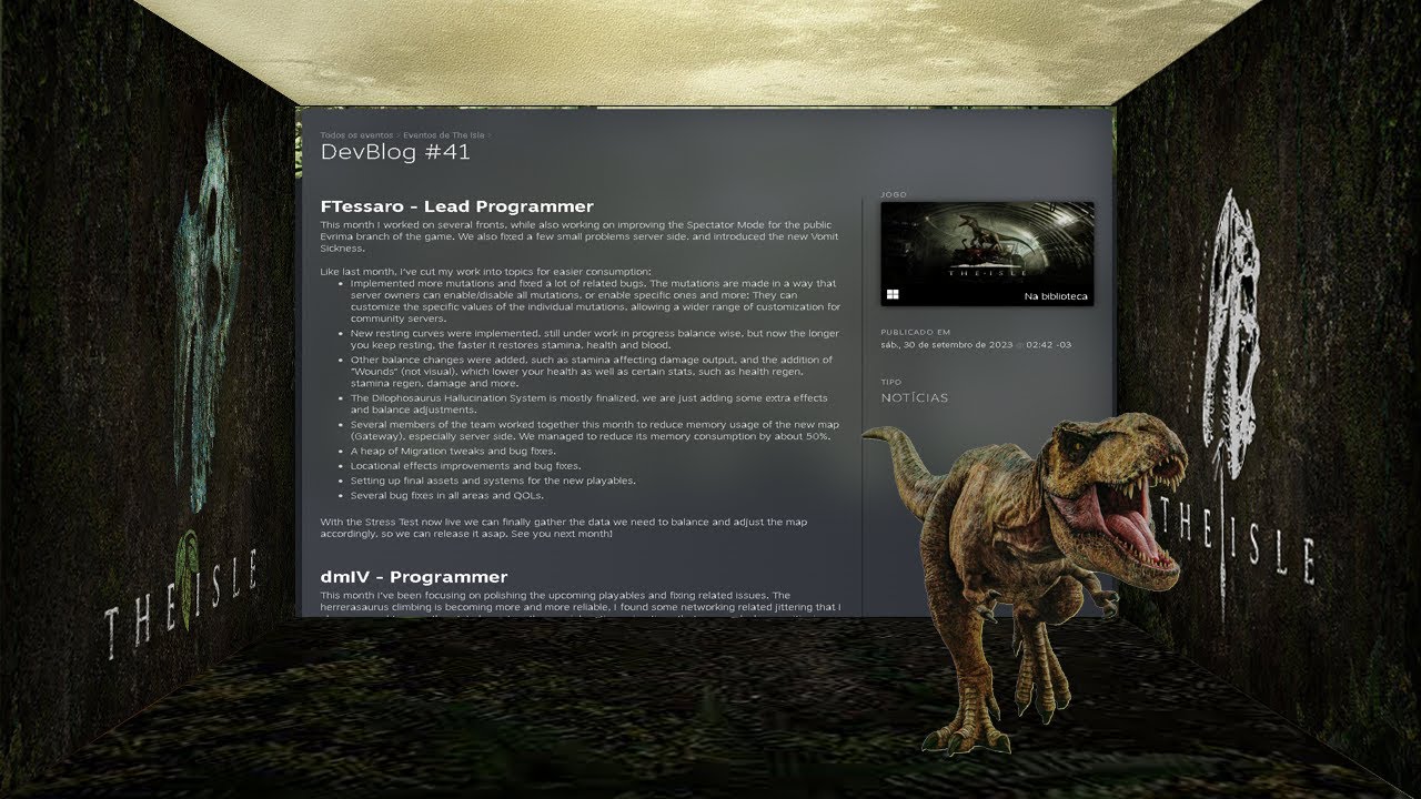 THE ISLE EVRIMA NEWS DEV BLOG 41 ANIMAÇÕES FINALIZADAS - YouTube