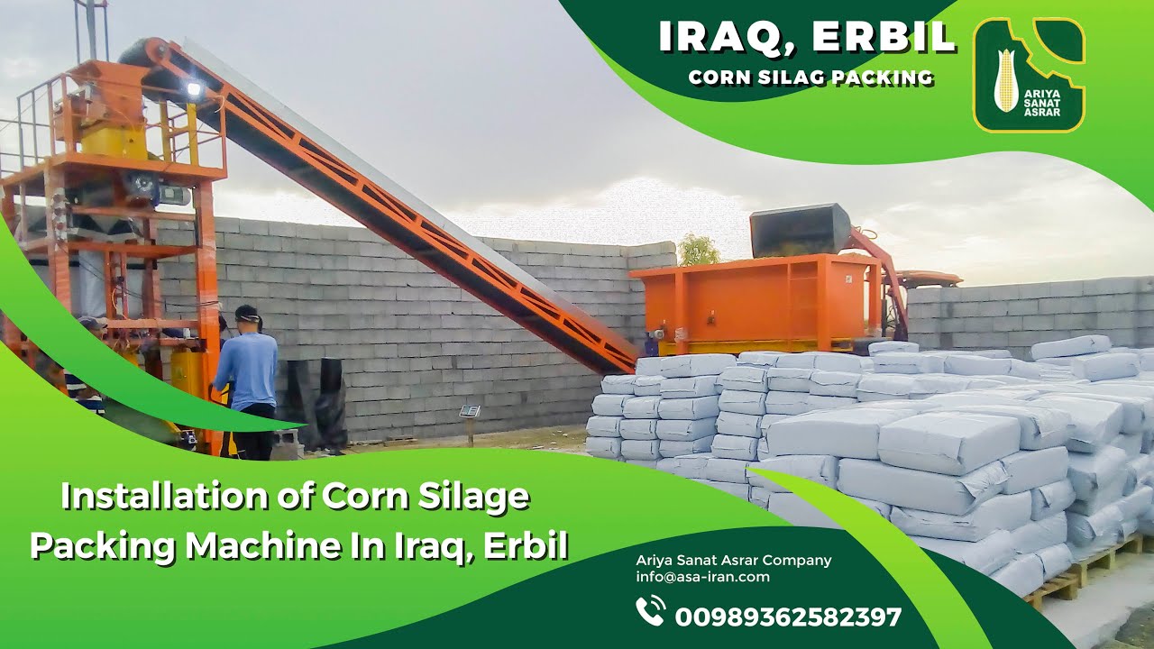 Installation of corn silage packing machine in Iraq, Erbil - YouTube