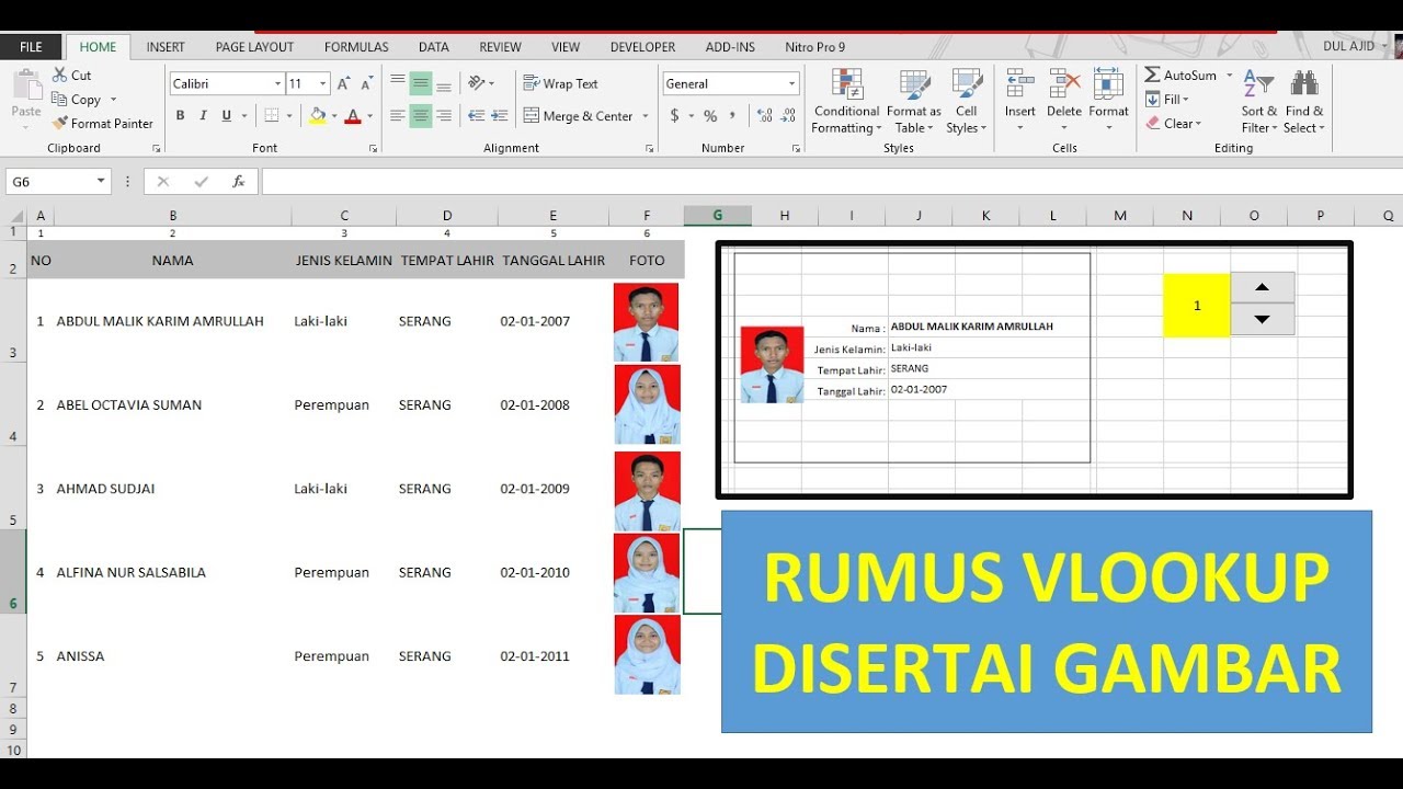 TUTORIAL EXCEL VLOOKUP DISERTAI GAMBAR - YouTube