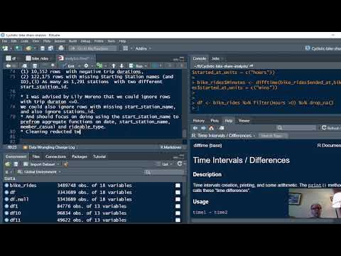 Cyclistic Bike Share Data Cleaning w/ R/Tidyverse (Part 2) - YouTube
