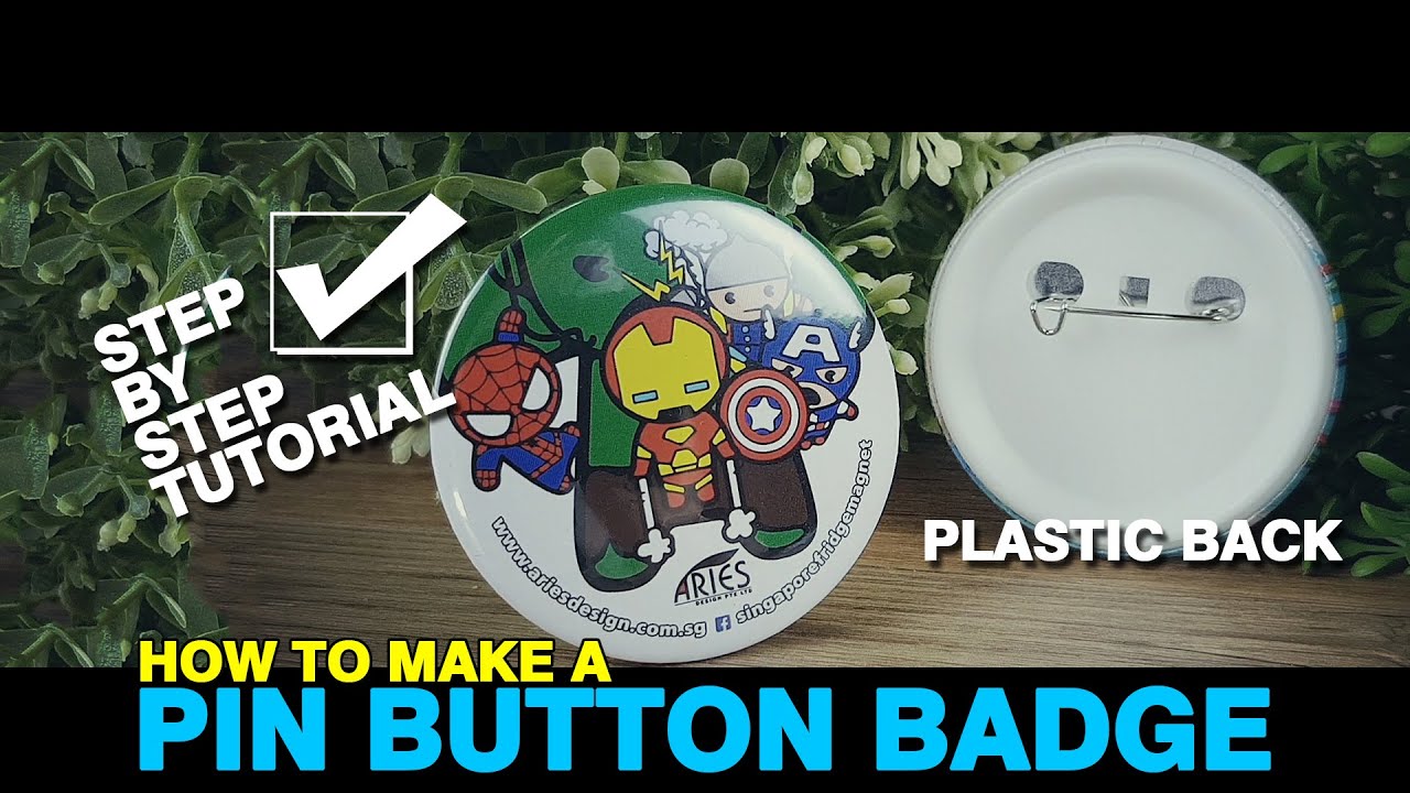 How To Make A Plastic Pin Button Badge - YouTube